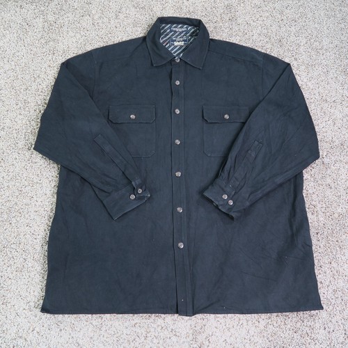 Levi Strauss Shirt Mens 2XL XXL Black Button Up Heavy Outdoor Workwear ...