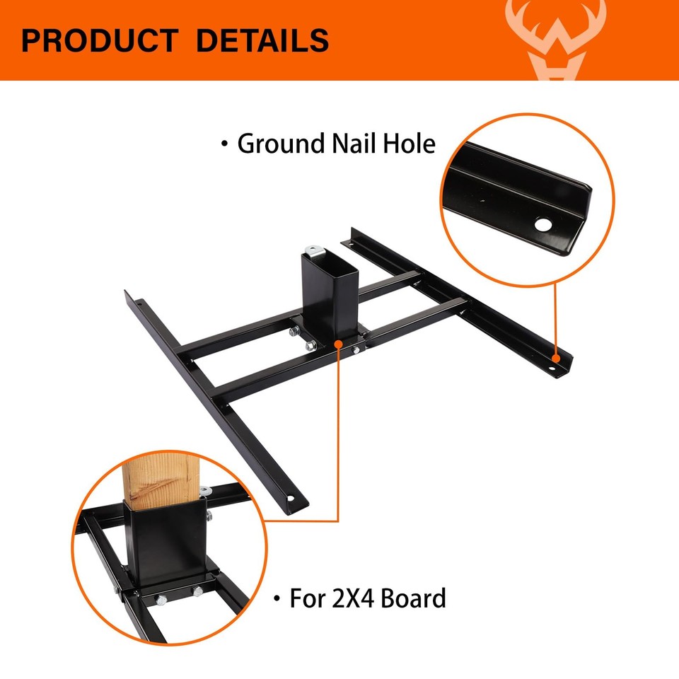 2x4 Target Stand Base for AR500 Steel Shooting Targets - Double T ...