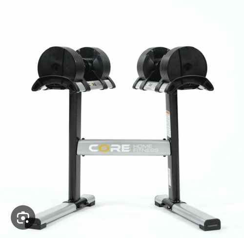 Core Fitness Adjustable Dumbbell Weight Set, Space Saving Home Weights ...