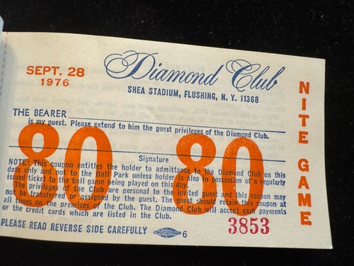 1979 NY Mets DC Ticket Book w/2 Season Passes 5 E-Tickets + Post Season ...
