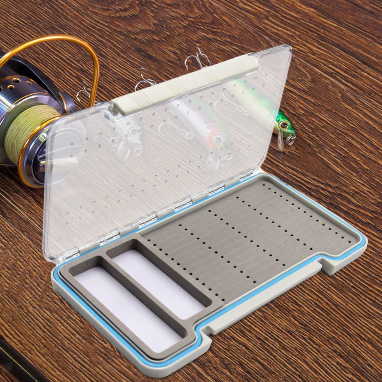 Fishing Tackle Box Transparent Lid EVA Foam Insert Portable Large ...
