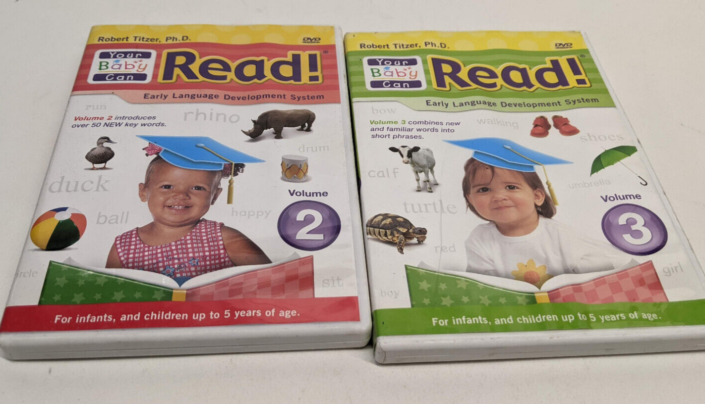 Lot of 2 Your Baby Can Read Volume 2 & 3 Early Language DVDs | eBay