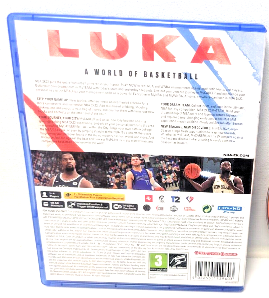 PS5 NBA 2K22 Basketball Game 2022 PlayStation 5 EXCELLENT Condition | eBay