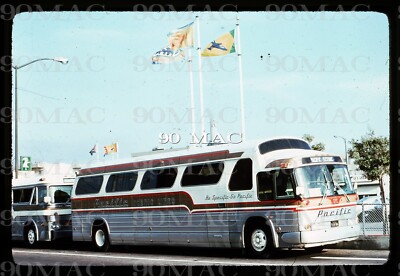 PACIFIC SCENIC LINES. GM COACH BUS #107. SFO (CA). Original Slide 1976 ...