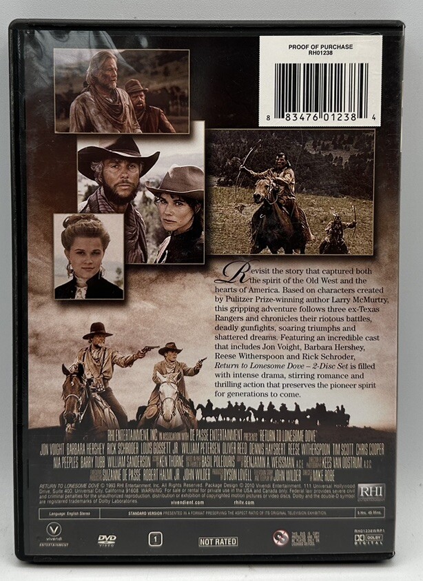 Return to Lonesome Dove DVD Jon Bought Barbara Hershey Louis Gossett Jr ...