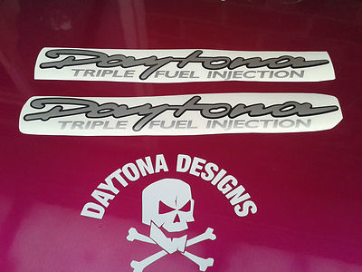 DAYTONA TRIPLE FUEL INJECTION CUSTOM GRAPHICS DECALS STICKERS | eBay