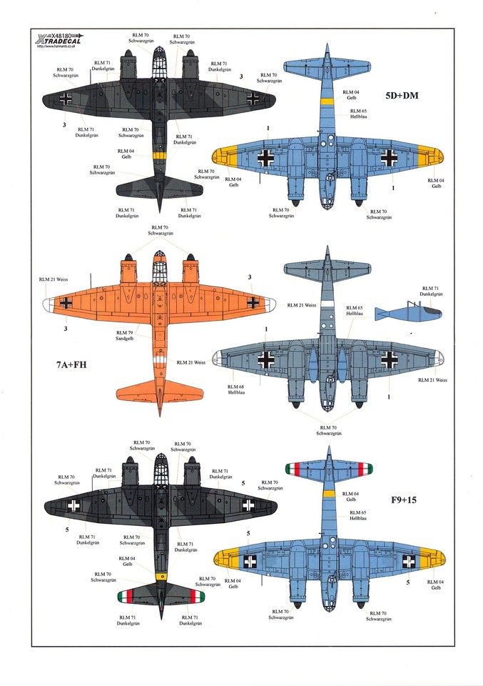 Xtra Decals 1/48 JUNKERS Ju-88C-4 & Ju-88D-2 German WWII Bombers | eBay