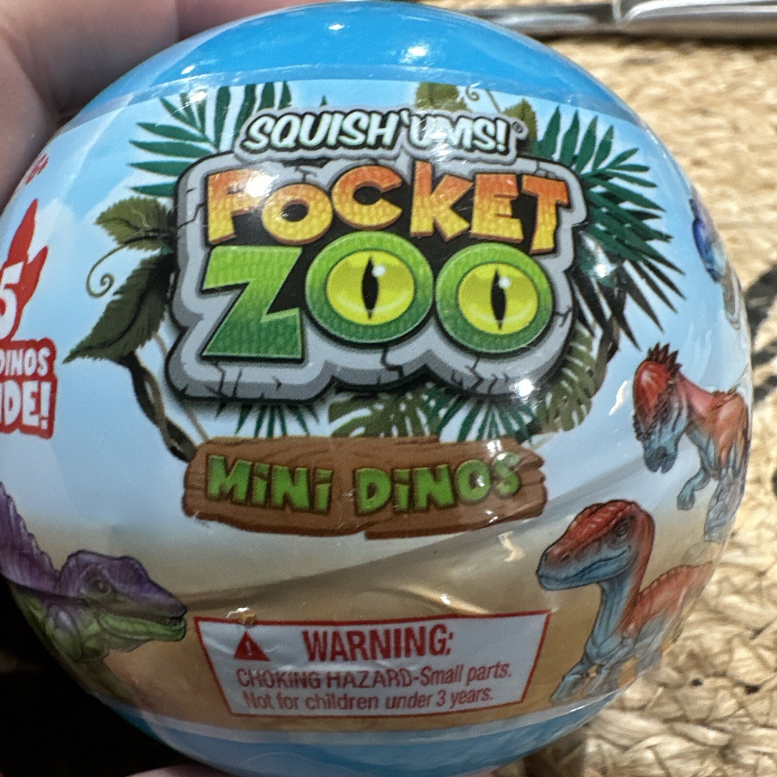 Squish ‘ums Pocket Zoo Surprise Toy Blind Globe 5 Mini Dinos Inside | eBay