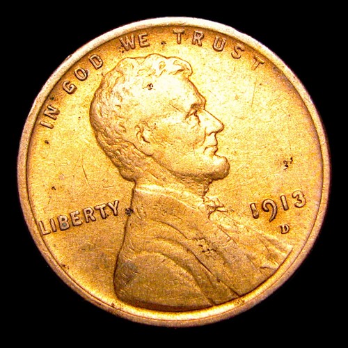 1913-D Lincoln Cent Wheat Penny ---- Nice Details Cleaned Coin ...