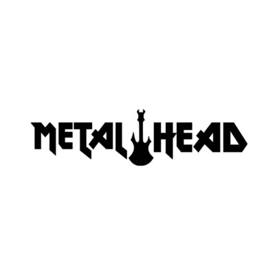 Black Metal Head Vinyl Decal - 18 x 4cm - Au Stock | eBay Australia