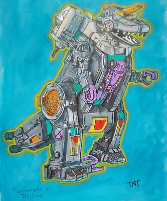Transformers G1 Decepticon Trypticon Original illustration Artwork ...