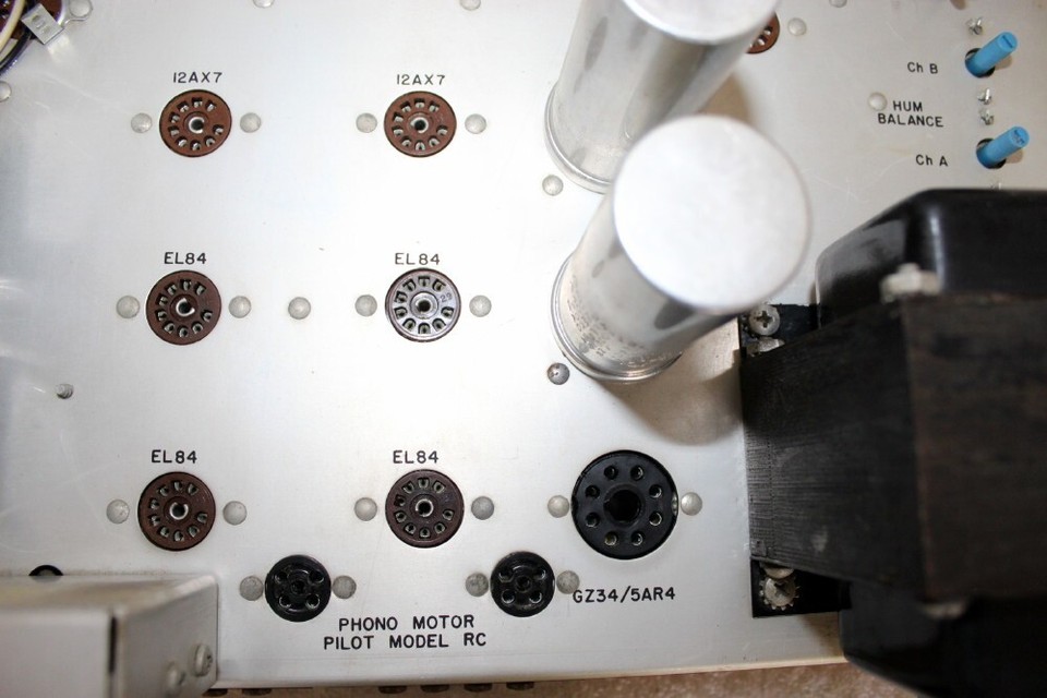Pilot Radio 240 Integrated Amplifier w/ EL84 From 1051 MCM Console ...