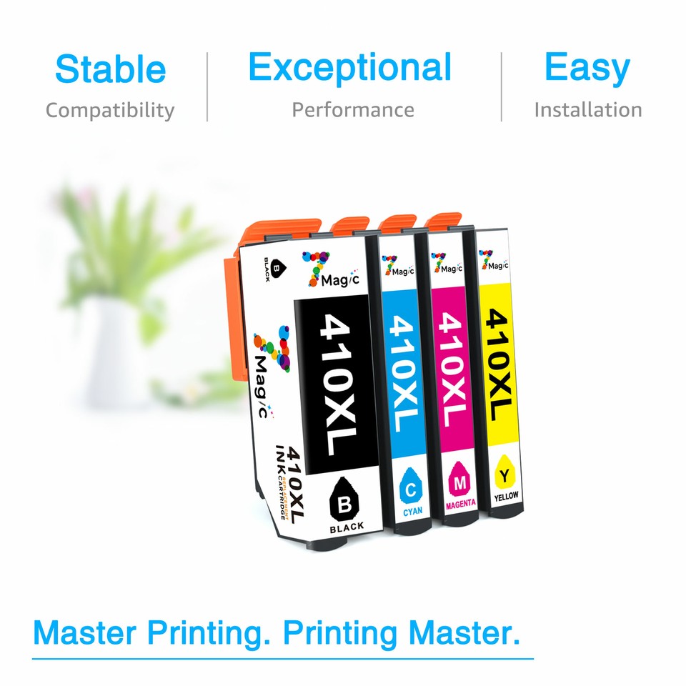 410XL Printer Ink Cartridges for Epson Expression XP-640 XP-7100 XP-635 ...
