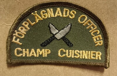 SWEDEN MILITARY ARMY SUPPLY OFFICER FÖRPLÄGNADS OFFICER FIELD KITCHEN ...