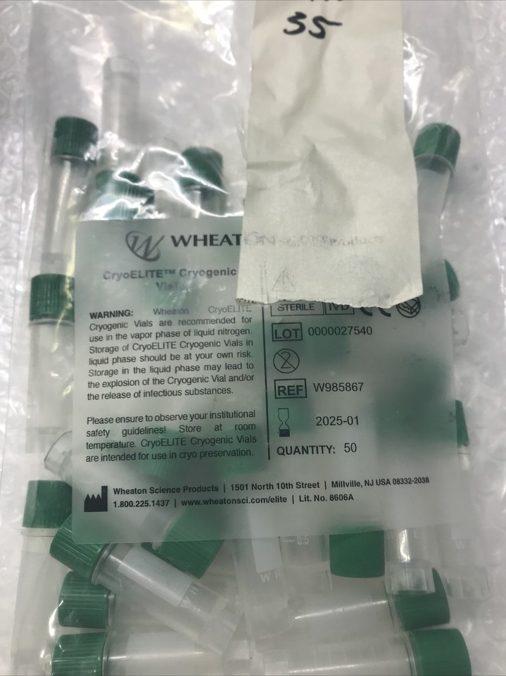 New 35 In Bag CryoELITE Cryogenic Storage Vials WHEATON Science Prod ...
