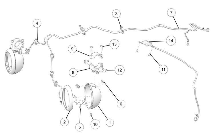 2025 Genuine Indian Scout Pathfinder LED Driving Light Mounts Black ...