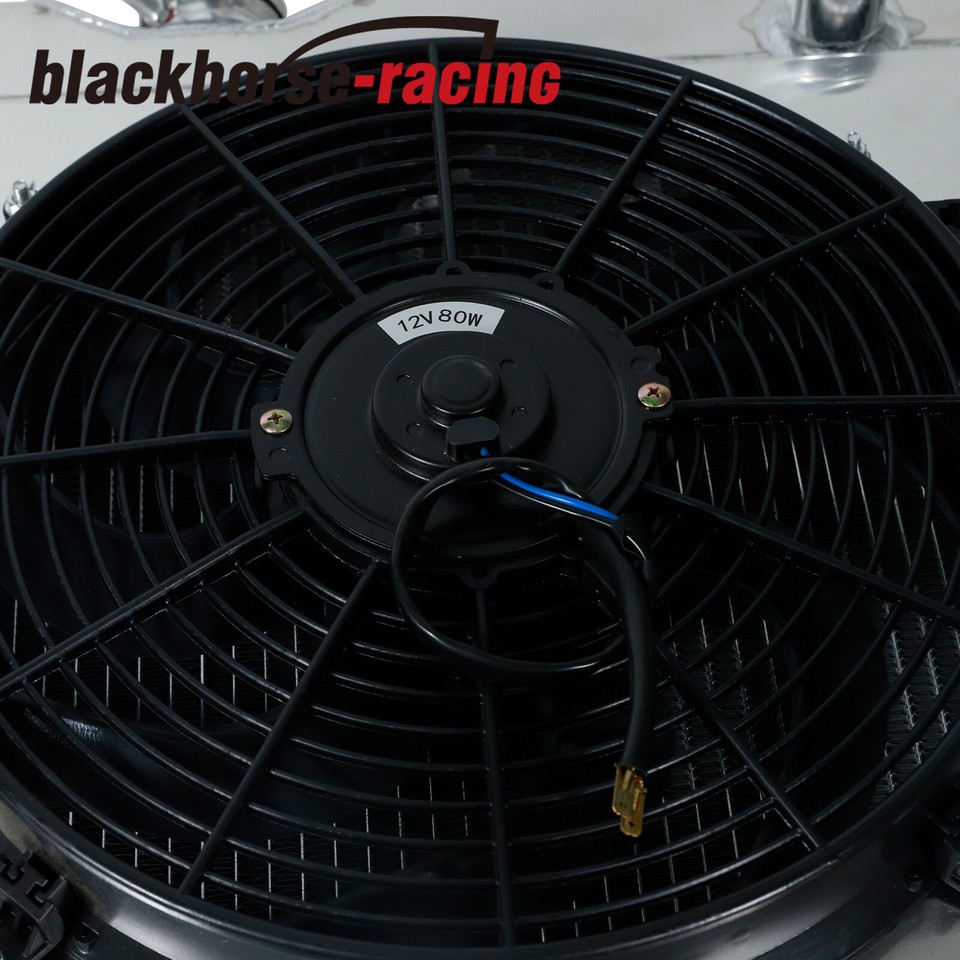 For Ford 60-1965 Falcon 65-66 Mustang 3 Row Aluminum Radiator+Shroud ...