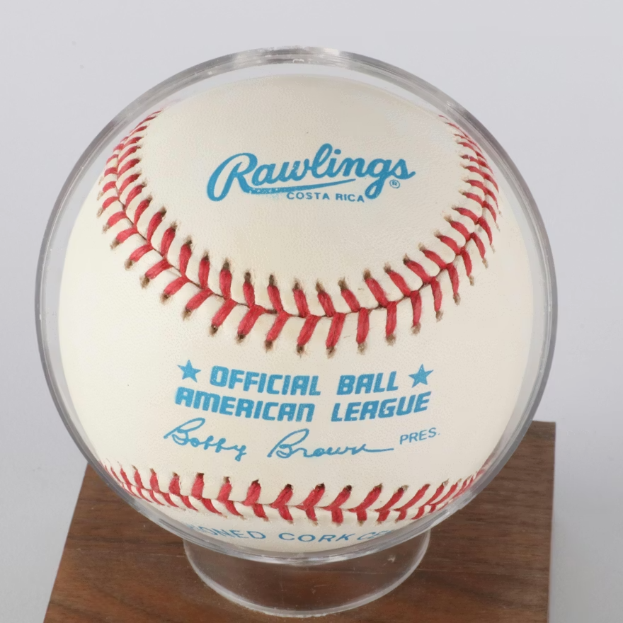 Pristine Mickey Charles Mantle Signed Official American League Baseball ...