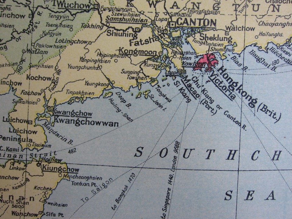 1935 MAP ~ CHINA HANKOW NANKING KIANGSI HUNAN FUKIEN FOOCHOW | eBay