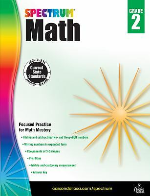 Spectrum Math Workbook, Grade 2 (ExLib, NoDust) | eBay