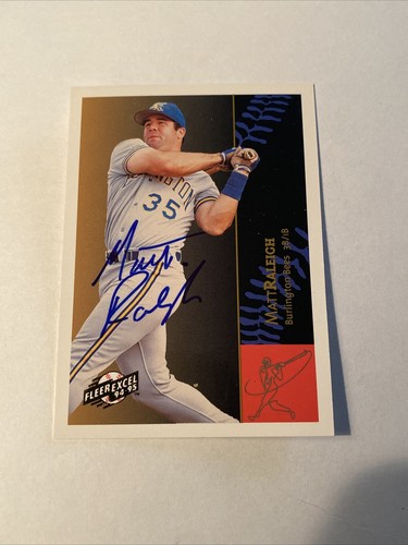 1994 Fleer #225 Matt Raleigh Burlington Bees Baseball Signed Autograph ...