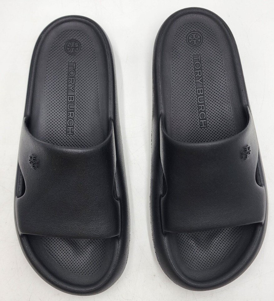 New Tory Burch Shower Slide EVA Perfect Black Size 7 | eBay