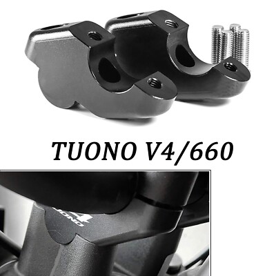 "Aprilia Tuono 660 V4 1100 Handlebar Risers 7/8"" to 1 1/8"" Clamp Type ...
