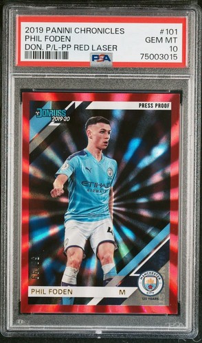 Phil Foden 2019 Chronicles Donruss Red Laser /99 PSA 10 Card | eBay