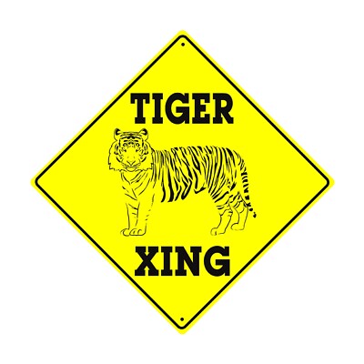 Tiger Xing Diamond Sign Crossing Symbol Animal Outdoor Road Aluminum ...