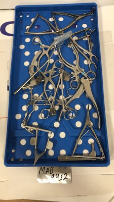 MISC SURGICAL INSTRUMENTS W-BLUE TRAY-17-PCS-MAB-9412 | eBay
