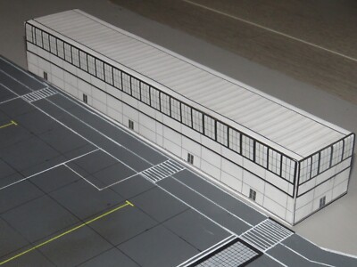 Model Airport Terminal Building Pier Departure Gates 1:400 1:500 ...