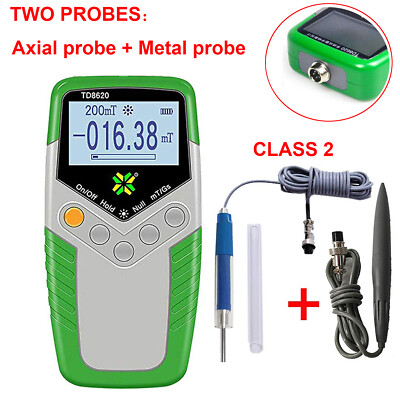 Gauss Meter Tesla Meter Axial Probe Surface Magnetic Field Tester ...