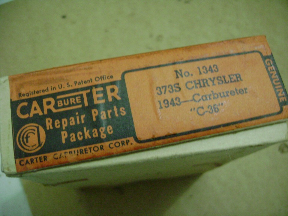 WWII Military Chrysler truck Carter WDO 373S carburetor kit NOS | eBay
