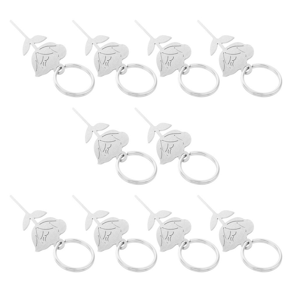 10 Pcs Ejector Pin Key Chains Hanging Decorations Charm Keychain | eBay ...