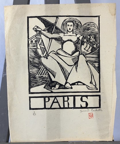 Gérard COCHET (1888-1969) Wood Engraving Symbolism Of The City Of Paris ...