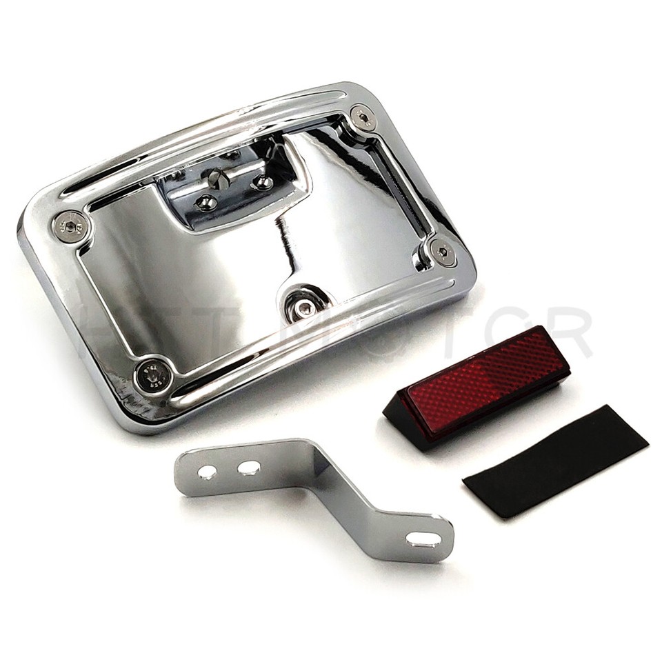 Chrome License Plate Bracket For Harley 05-07 Softail FLSTSC/05-17 ...