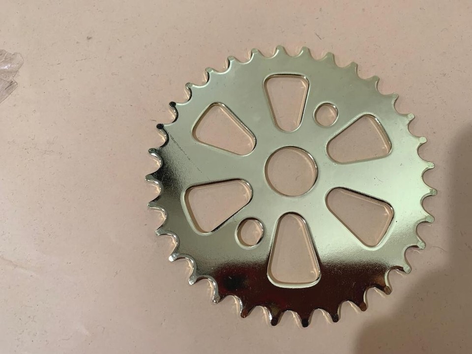 32T Steel Chainwheel Sprocket For 1pc Crank CHROME BLACK GOLD Bikes ...