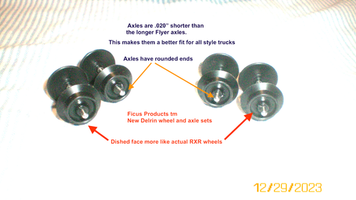 American Flyer-NEW-HI Rail premium Delrin wheel sets by Ficus Products ...