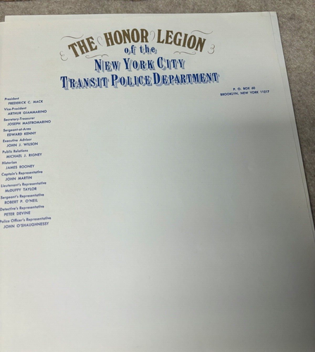 Vintage Lot of (2) UNUSED NYPD NYC Transit Police Honor Legion ...