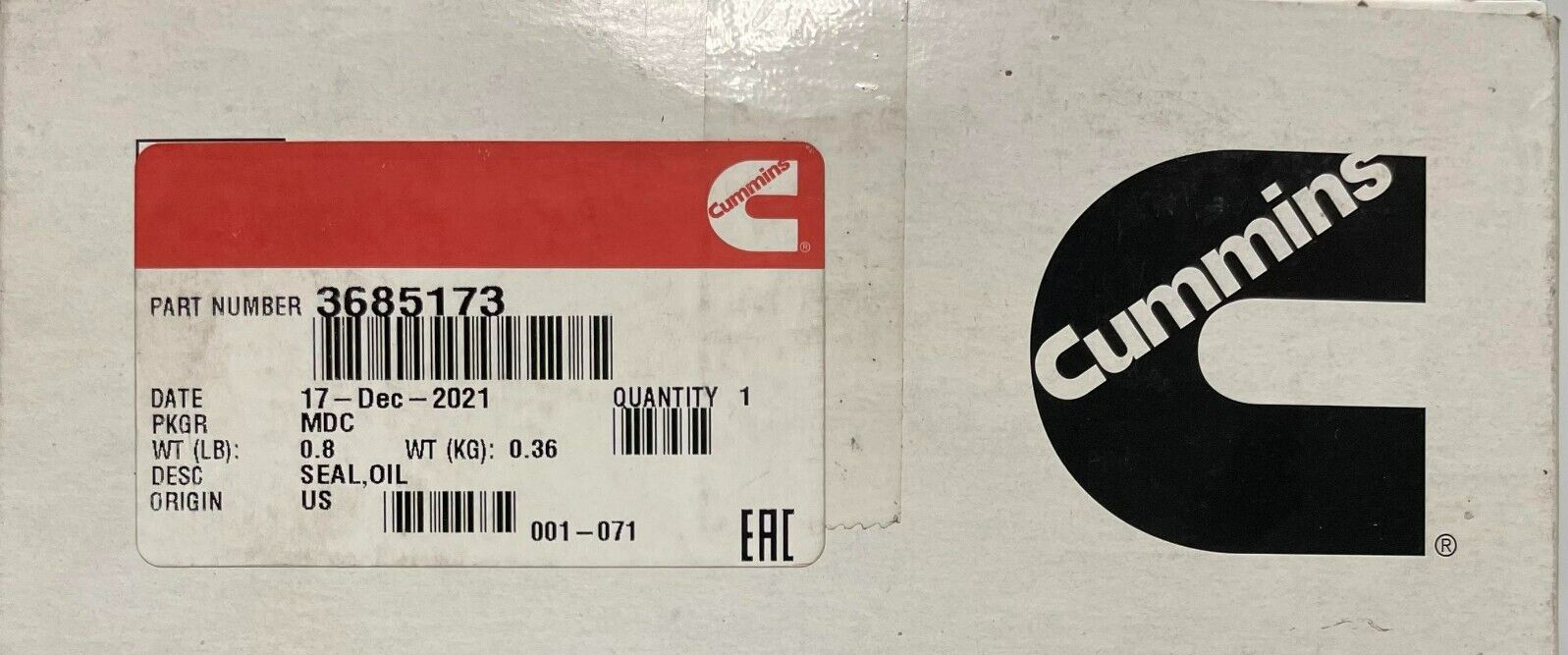 3685173 Genuine Cummins Seal, Oil OEM - New | eBay