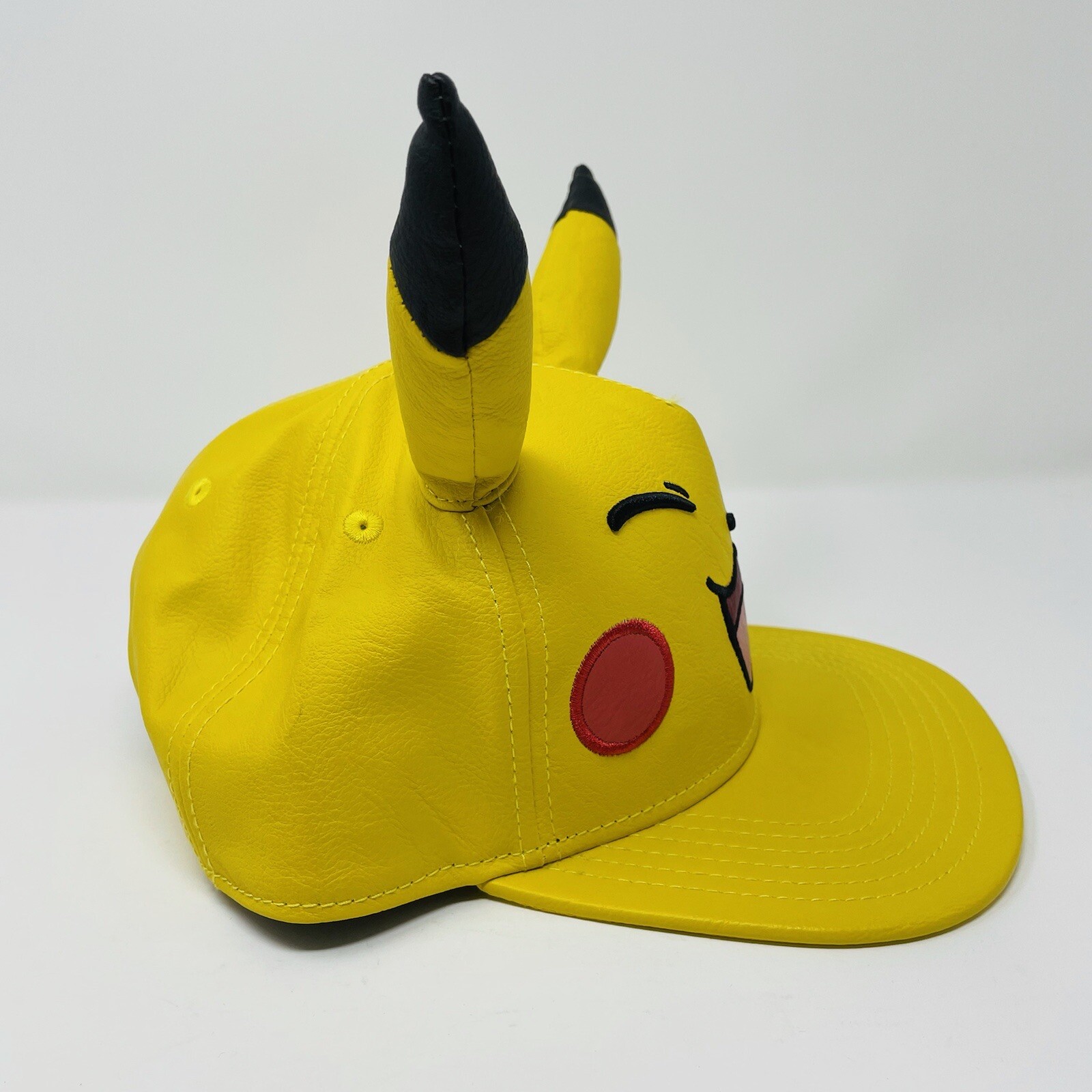 Pokemon Pikachu Cap Face 3D Ears Faux Leather Yellow … - Gem