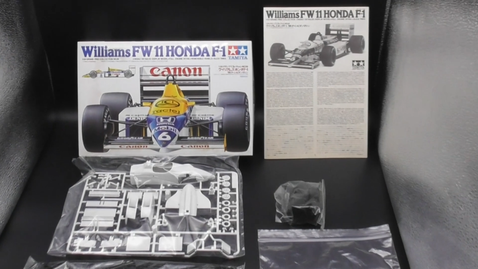 Vintage Tamiya Williams FW11 Honda F1 1986 1/20 Model Kit Grand Prix GP ...