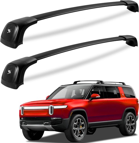 Lockable Roof Rack Cross Bars Rivian R1S 2022-2025, Heavy Duty 220lbs ...