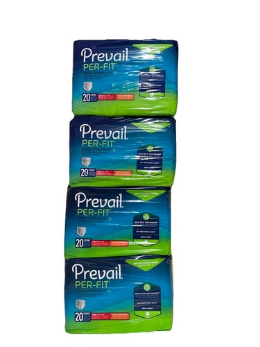 Prevail Per-Fit Unisex Adult Underwear/ Diapers Medium 4 Packs of 20 ...