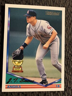 1994 Topps # 293 J.T. SNOW ROOKIE Angels Yankees All Star Rookie Gold ...