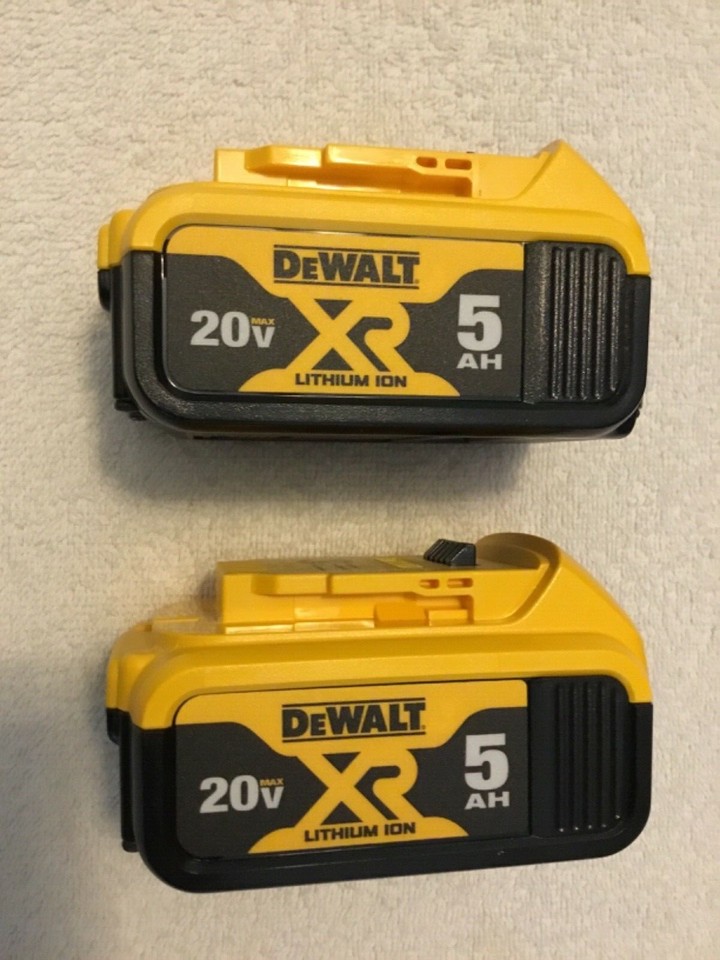 2 New Dewalt DCB205 20V Max XR 5.0Ah Lithium Ion Batteries Li-ion ...