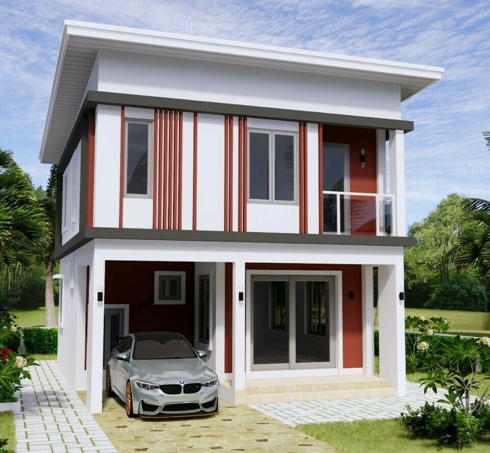 22x30 Feet Small House Plan 6.5x9 Meter 3 Beds 2 Baths Shed Roof (A4 ...