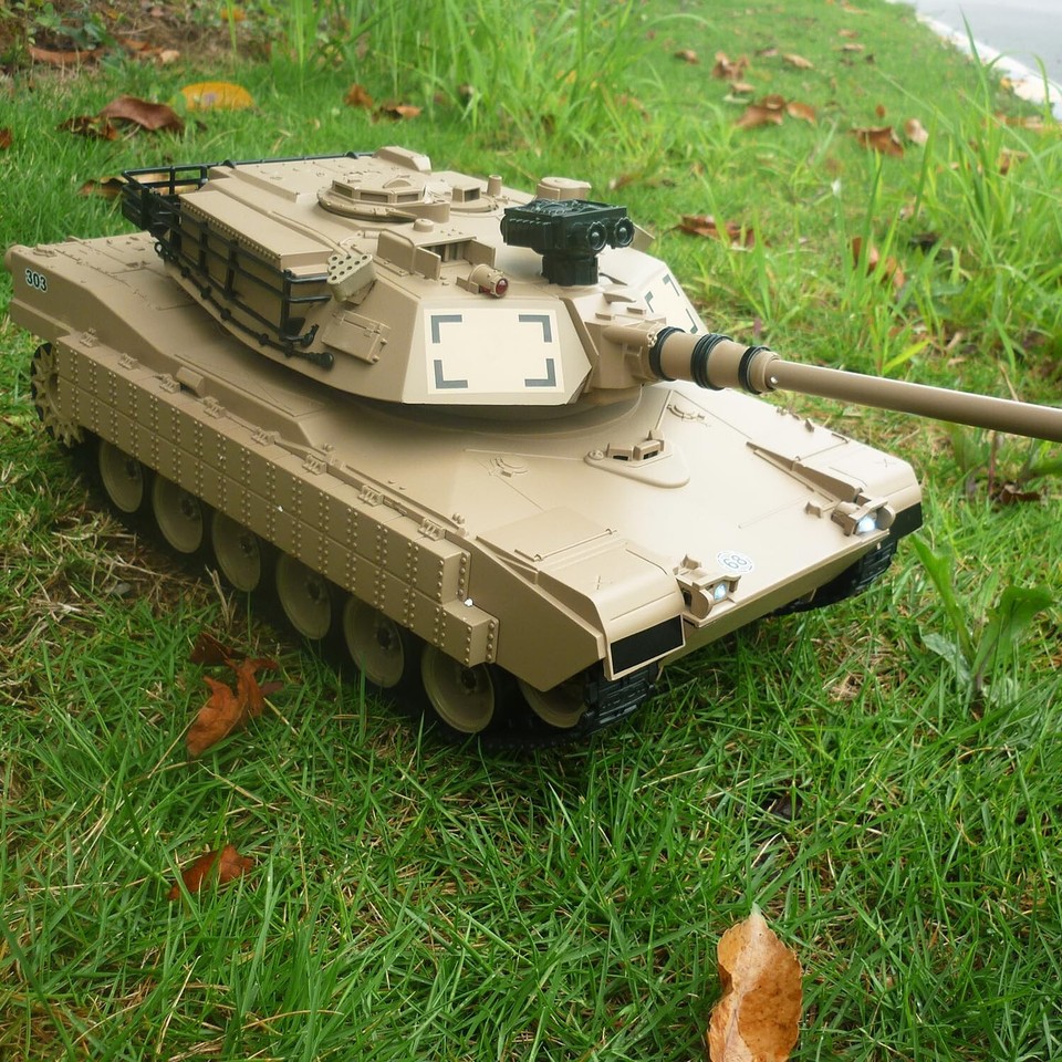 Remote Control Tank 1:16 M1A2 RC Tank 2.4G 15CH Abrams Main Battle Tank ...
