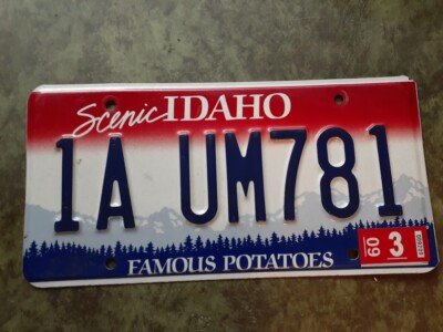 Idaho ADA County 2009 License Plate 1A UM781 Raised letters | eBay