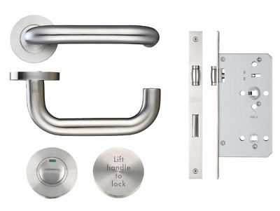Lift To Lock Disabled Facility Toilet Door Lock & Handle Set | eBay UK